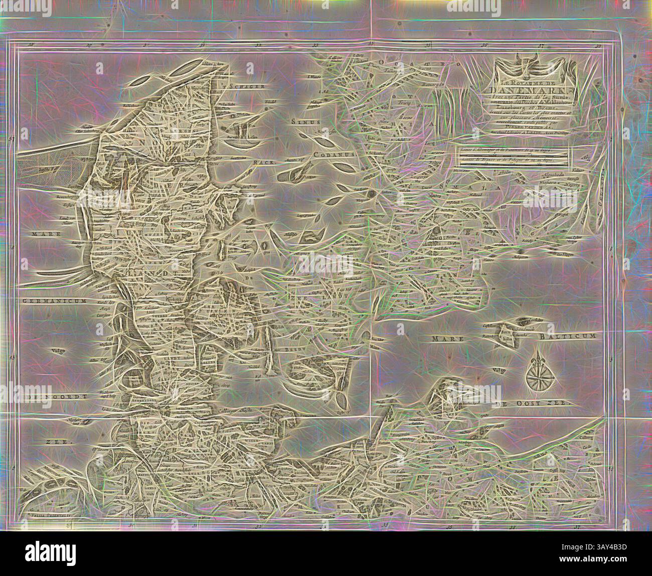An intricately detailed map showcasing various geographic features ...