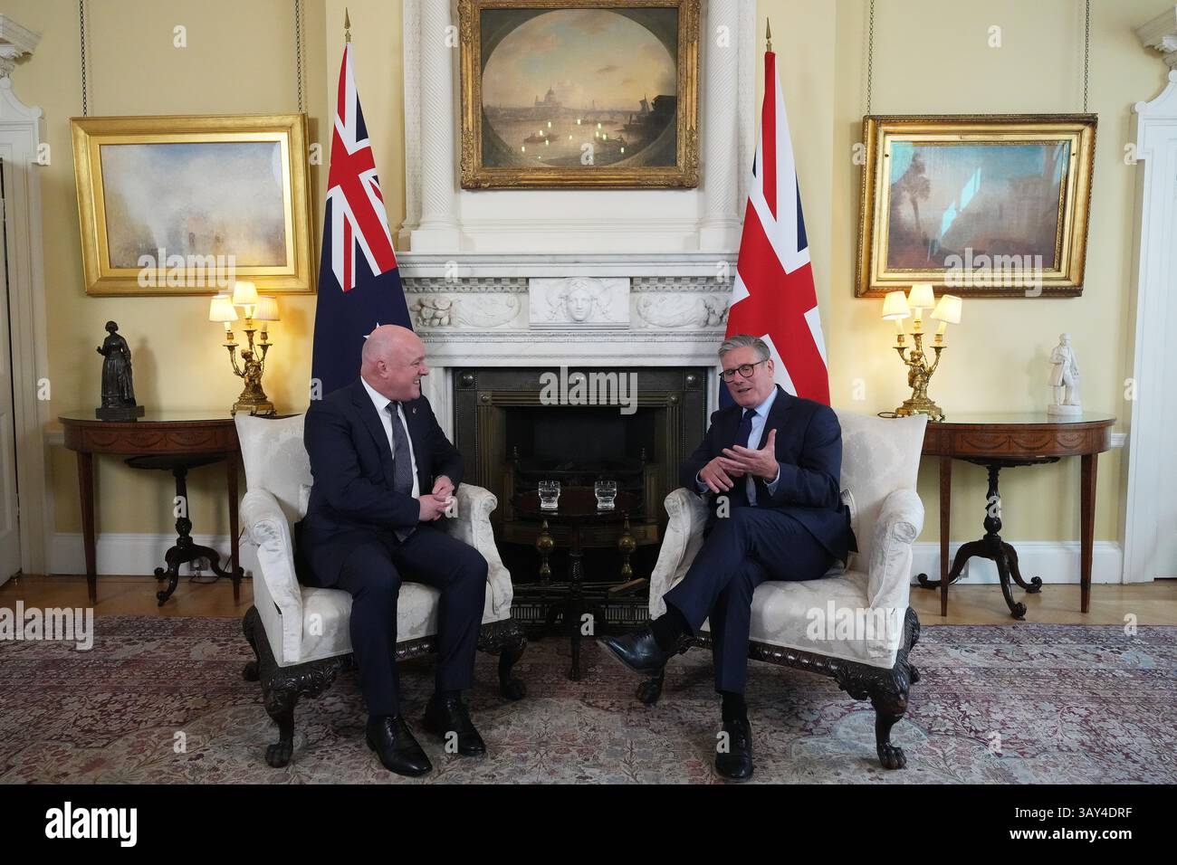 Prime Minister Sir Keir Starmer (right) welcomes Prime Minister of New ...
