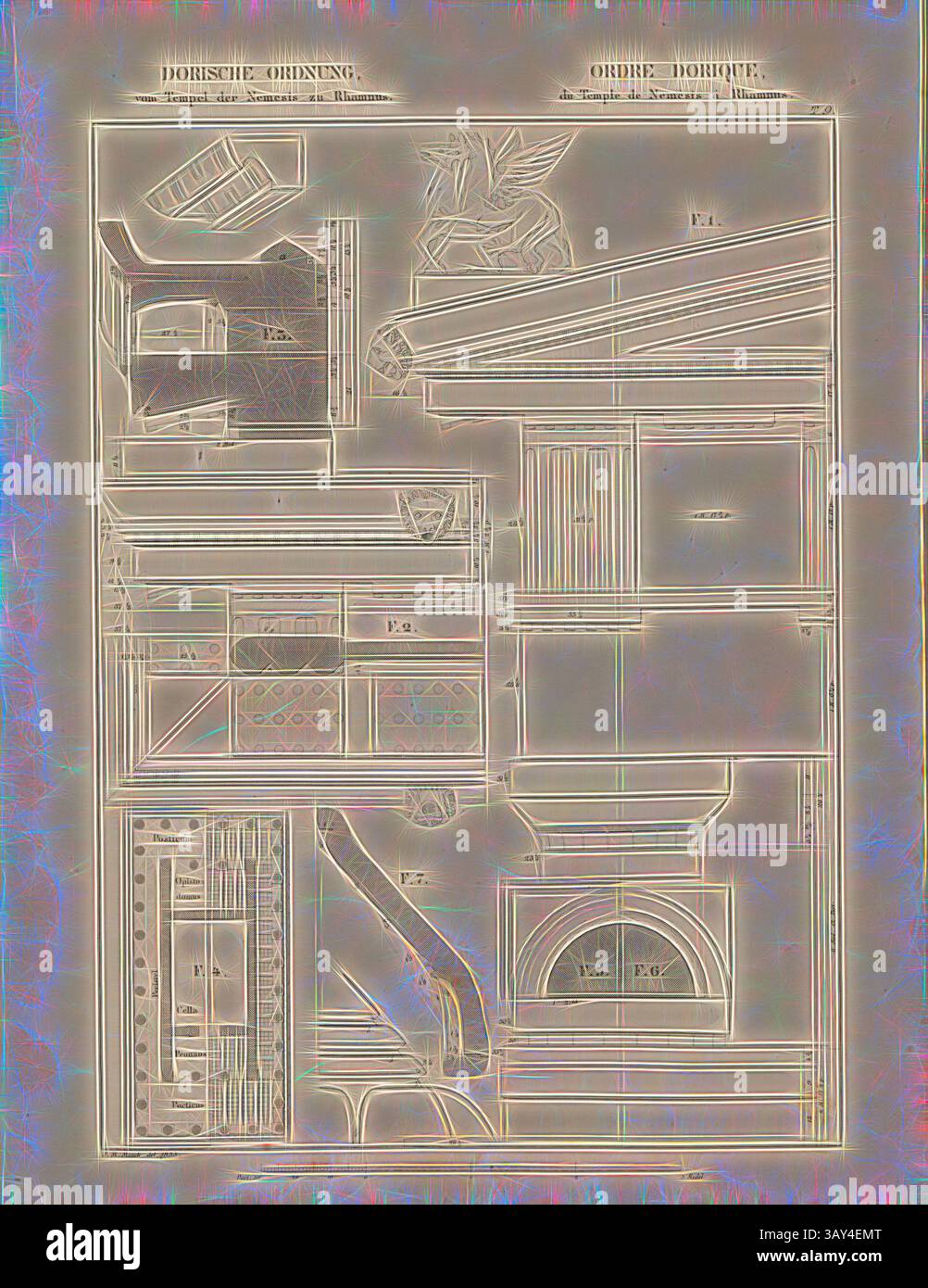 Various elements of doric order design hi-res stock photography and ...