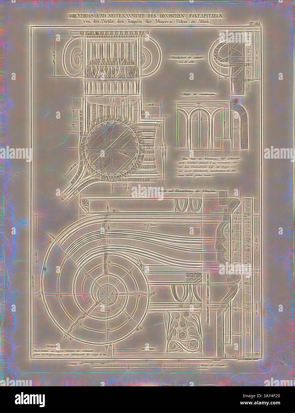 A detailed architectural blueprint showcasing intricate designs and ...