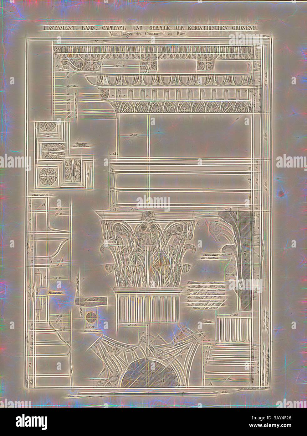 An intricate architectural design showcasing detailed patterns ...