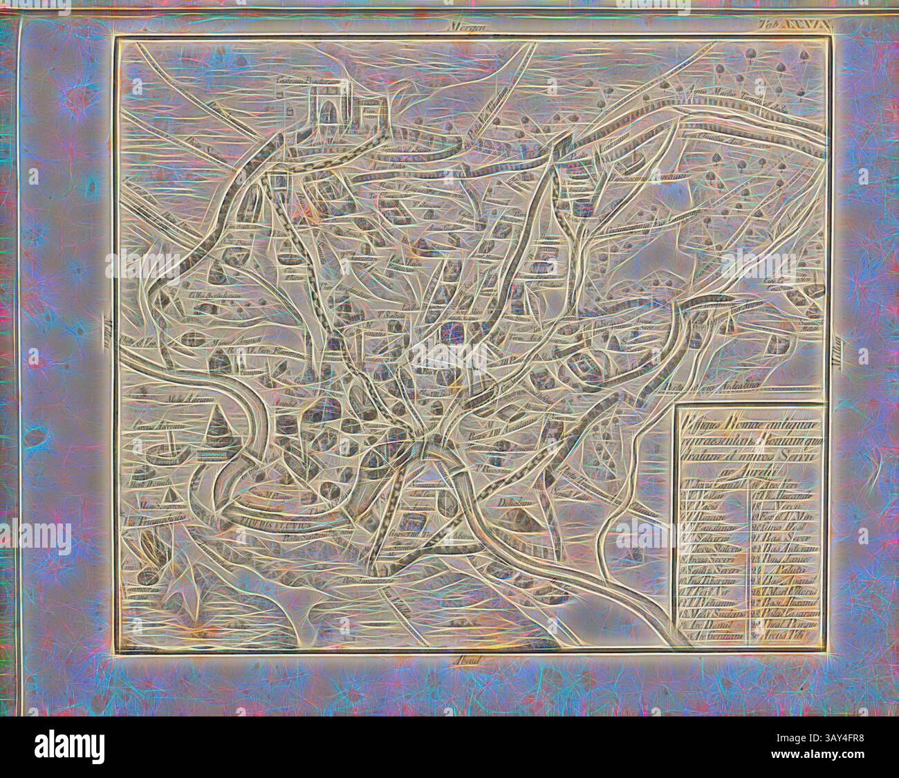 Ancient map of city of rome hi-res stock photography and images - Alamy