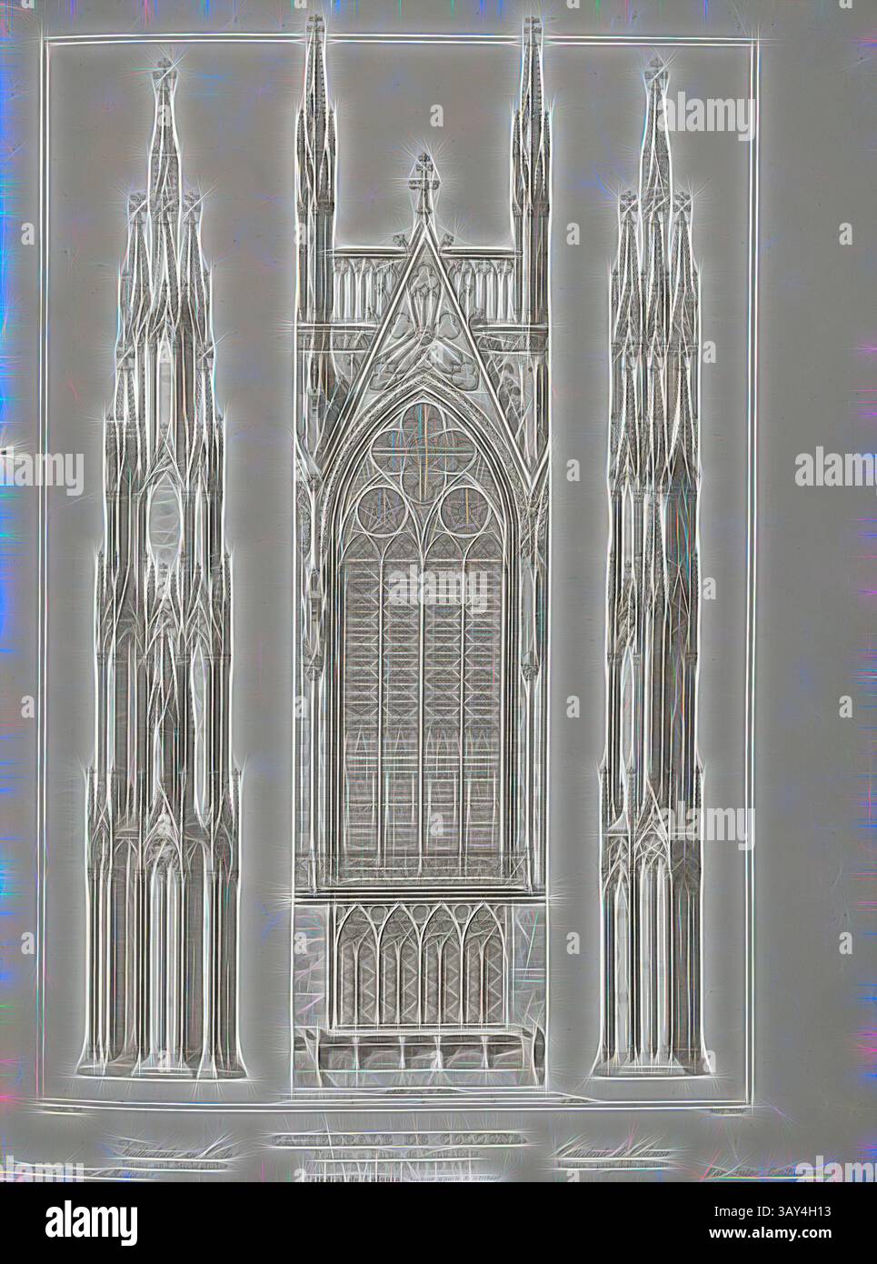 A majestic gothic structure showcases intricate spires and detailed ...