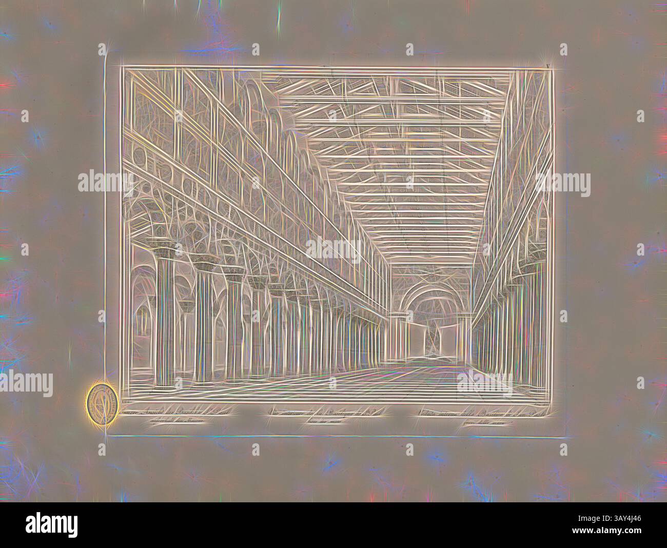 A grand interior space featuring tall arches and a spacious, vaulted ...