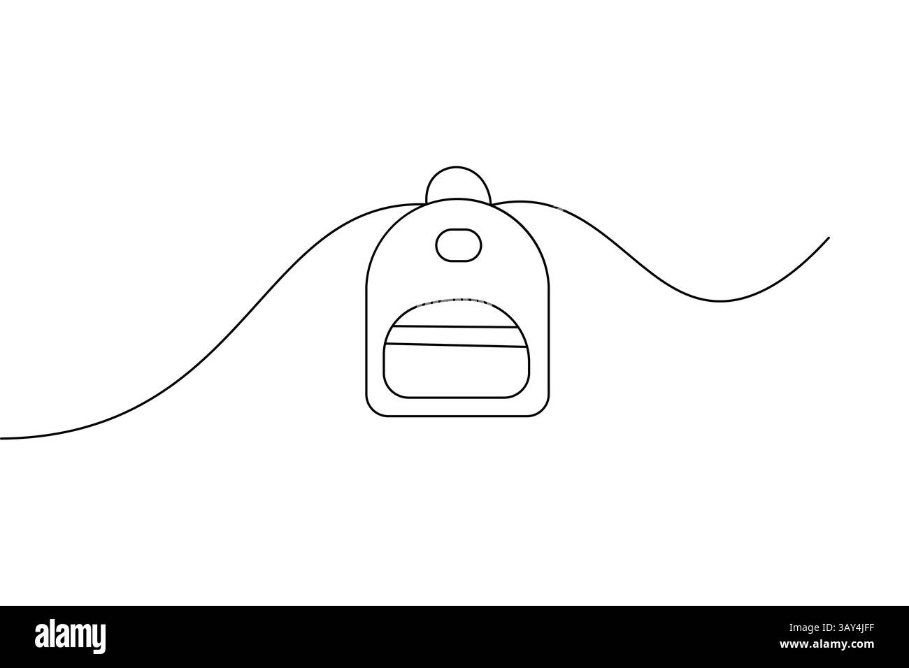 Backpack line art Black and White Stock Photos & Images - Alamy