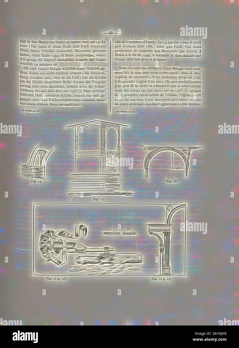 The scene features a series of illustrations depicting architectural ...
