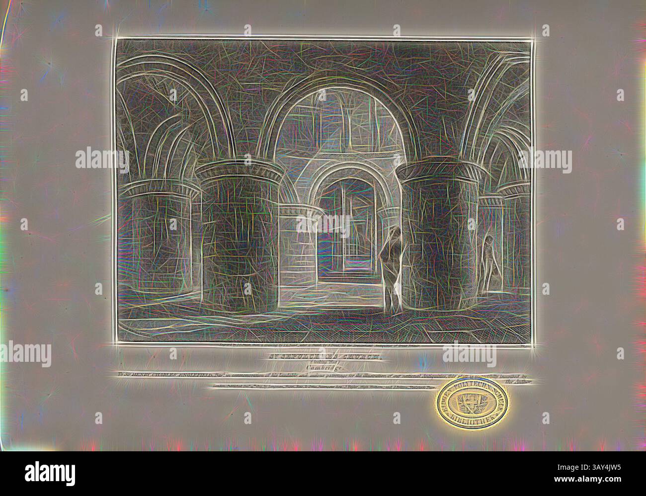 A tranquil interior featuring grand arches and tall columns, where ...