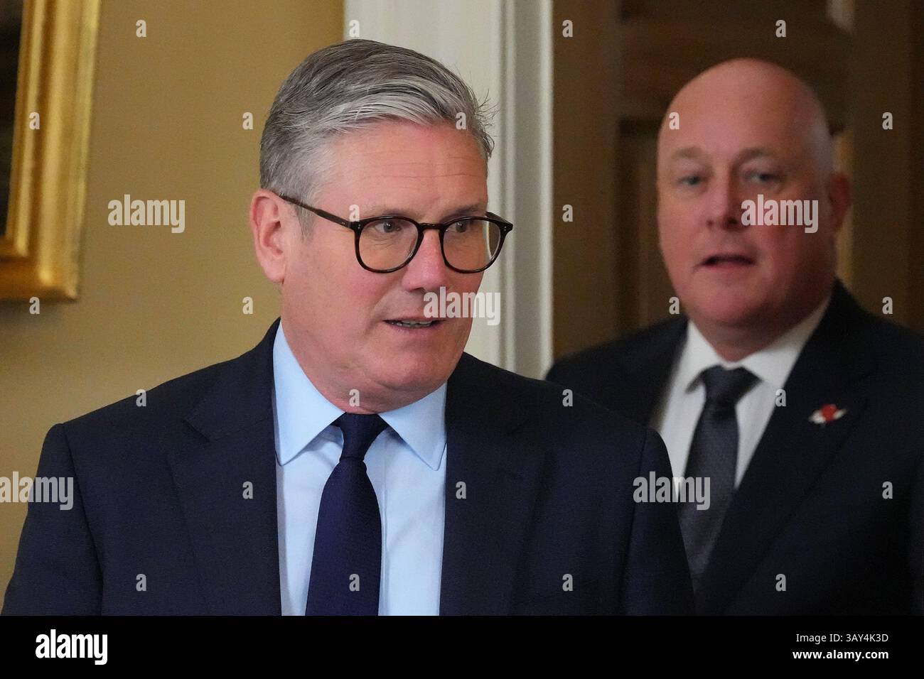 Prime Minister Sir Keir Starmer (left) welcomes Prime Minister of New ...