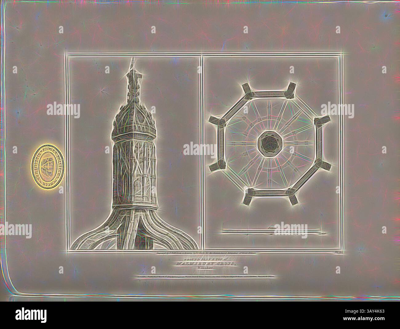 A detailed architectural design showcasing a decorative spire on the ...