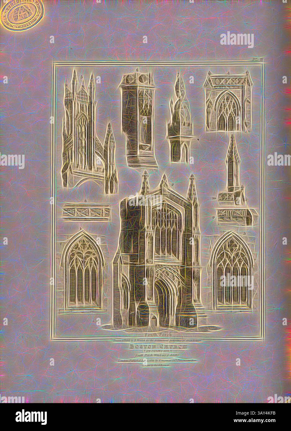 A collection of intricate architectural designs featuring various ...