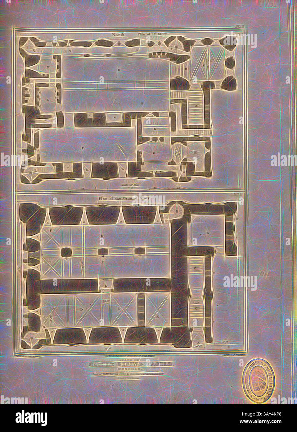 Floor plans of castle rising castle ruins in norfolk hi-res stock ...