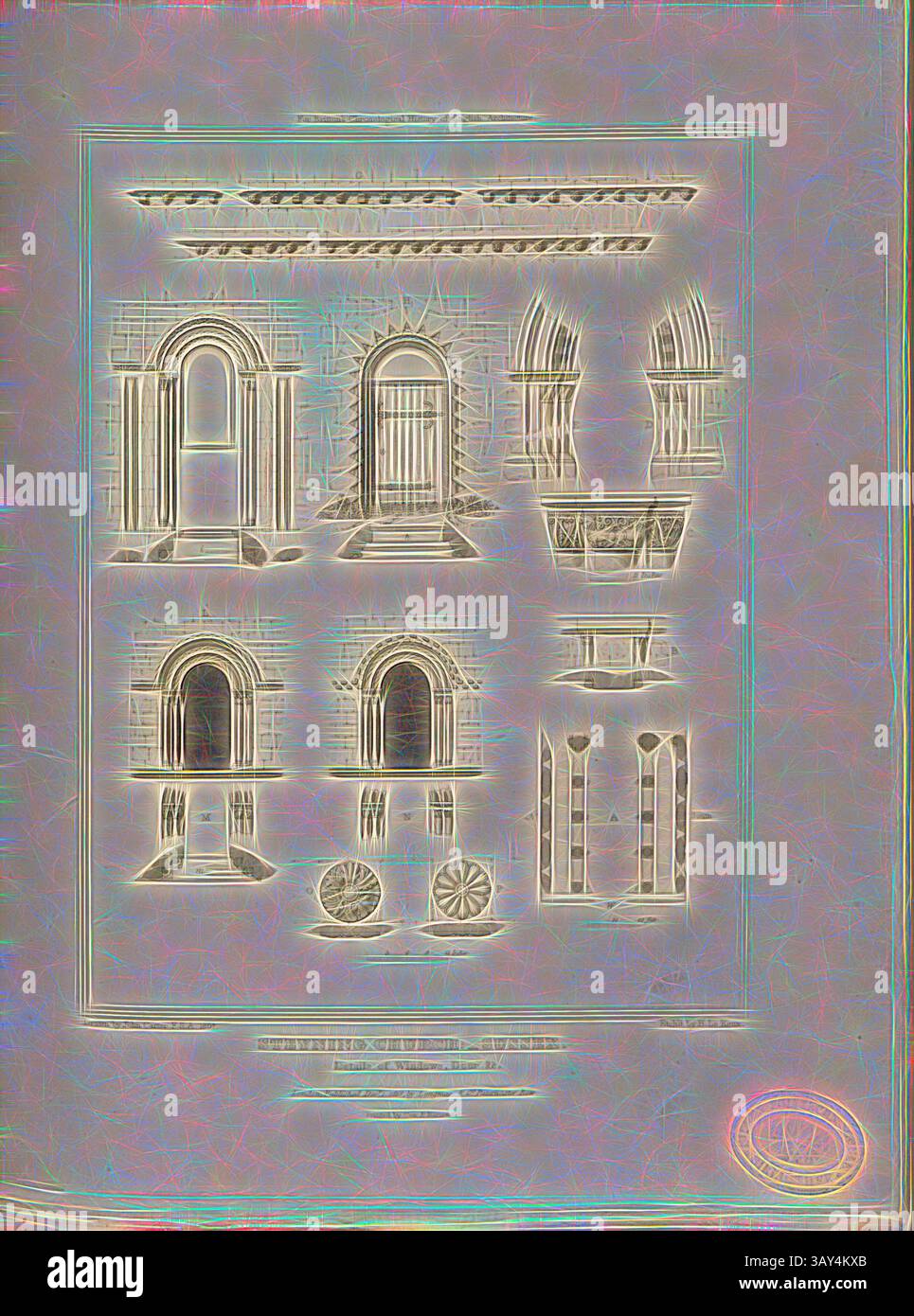 A collection of architectural designs featuring various styles of ...