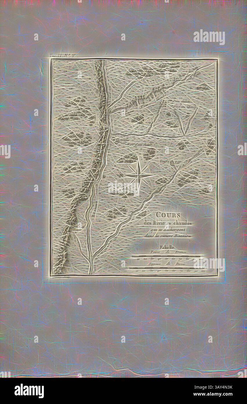 A detailed map illustrating the geography of a region, featuring ...