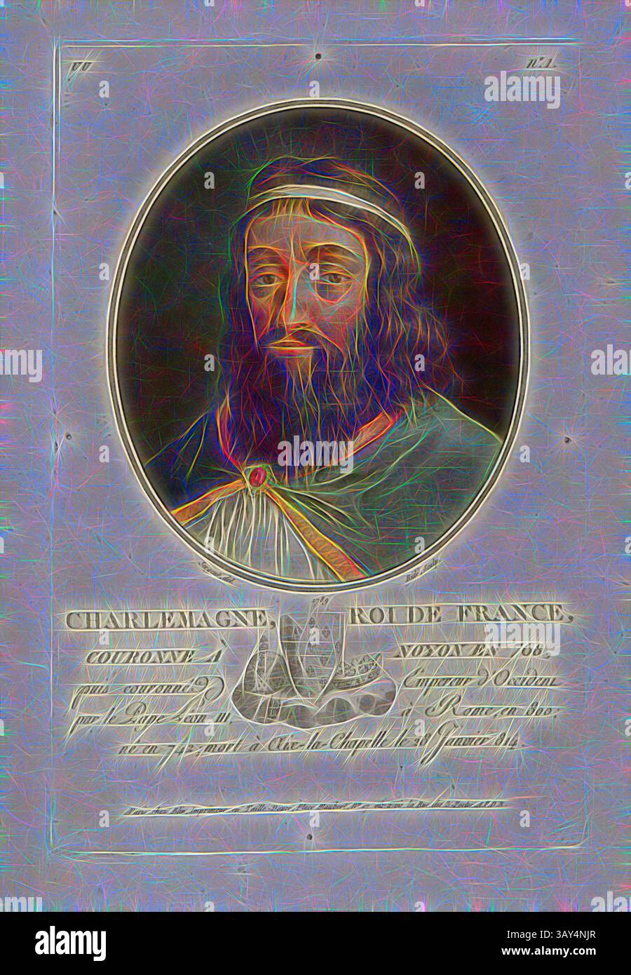 Stylized representation of charlemagne hi-res stock photography and ...