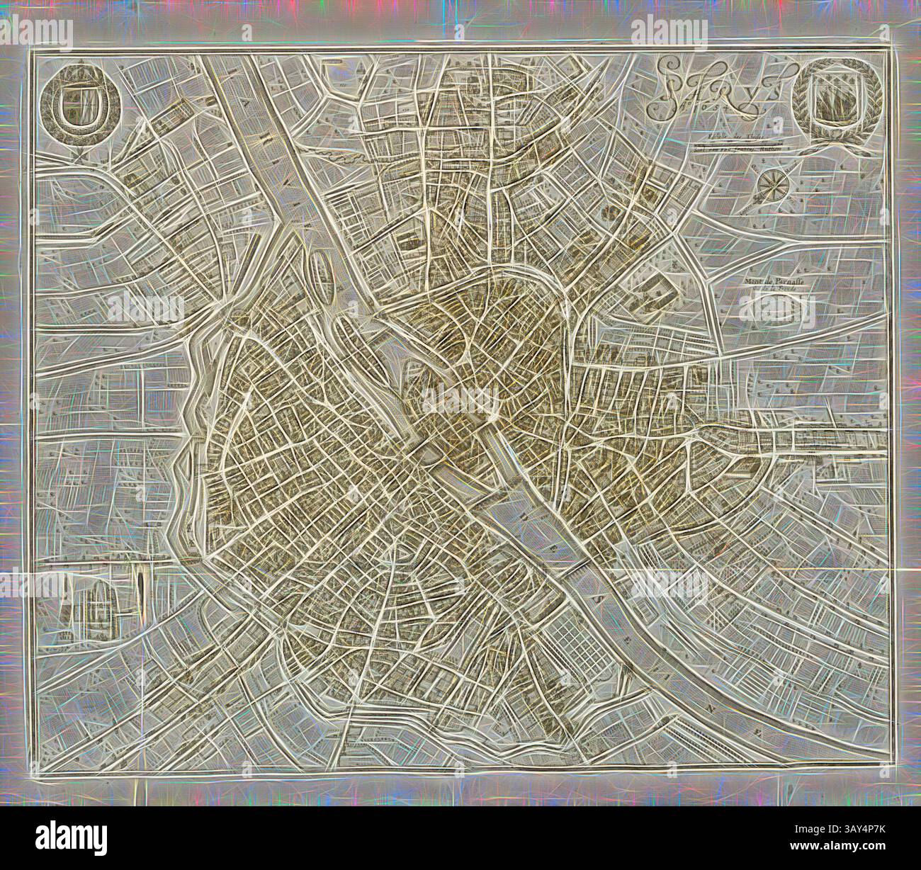 Map of paris 1654 hi-res stock photography and images - Alamy