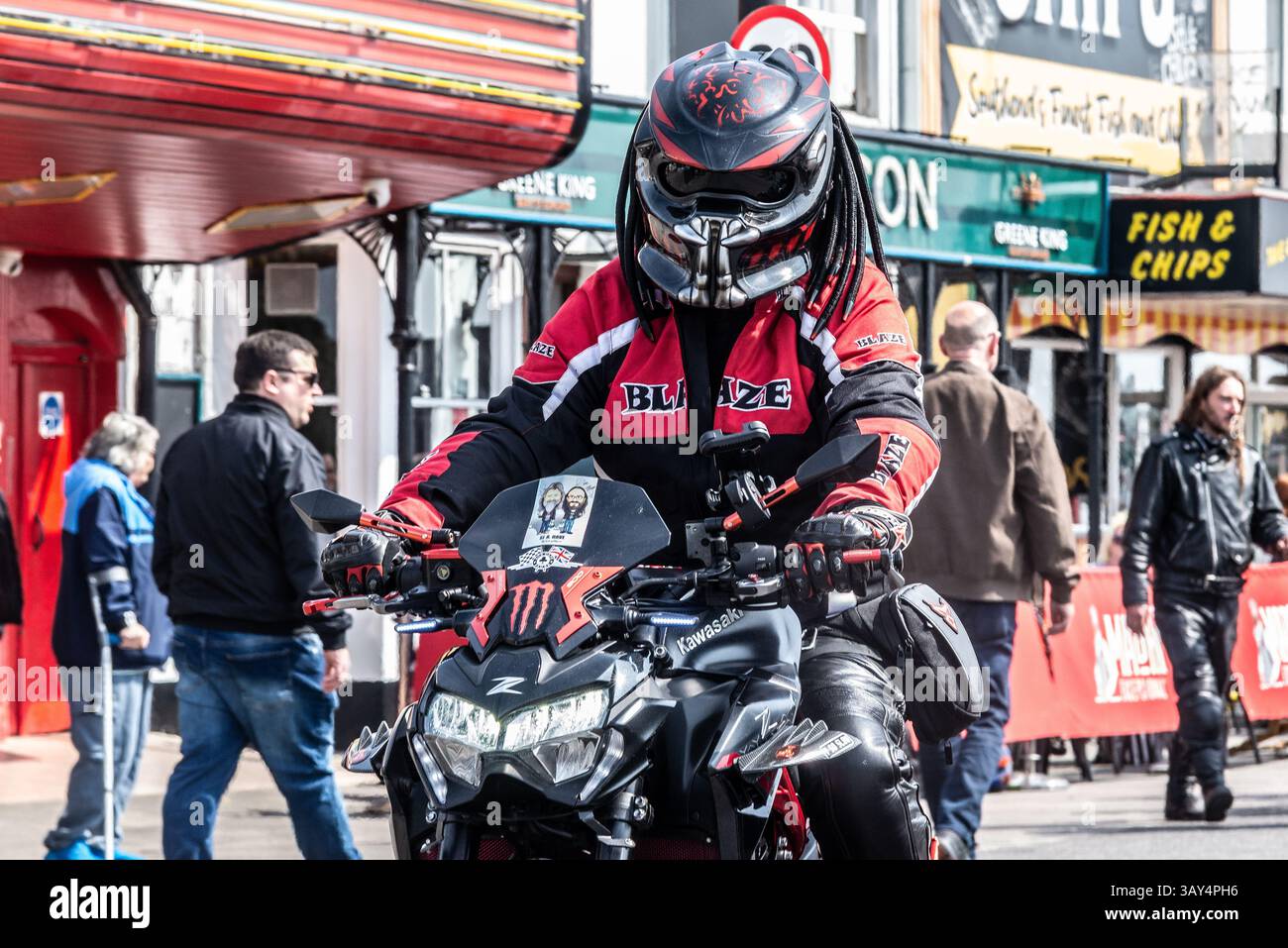 Southend Shakedown motorcycle rally along the seafront of Southend on ...