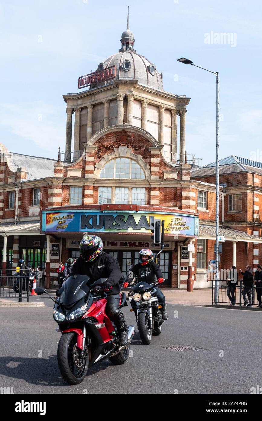 Southend Shakedown motorcycle rally along the seafront of Southend on ...