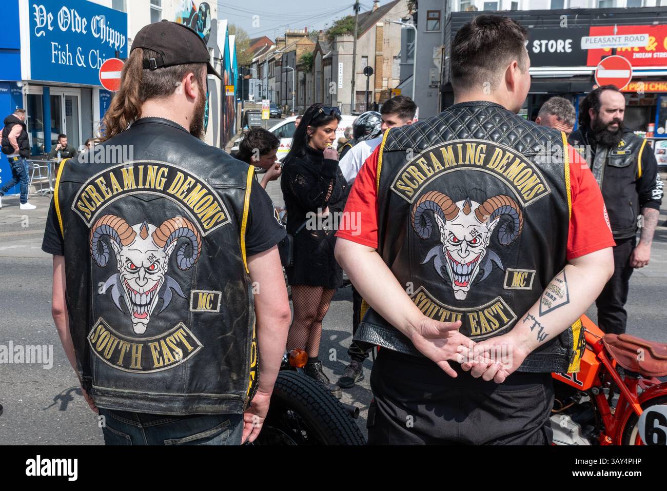 Southend Shakedown motorcycle rally along the seafront of Southend on ...