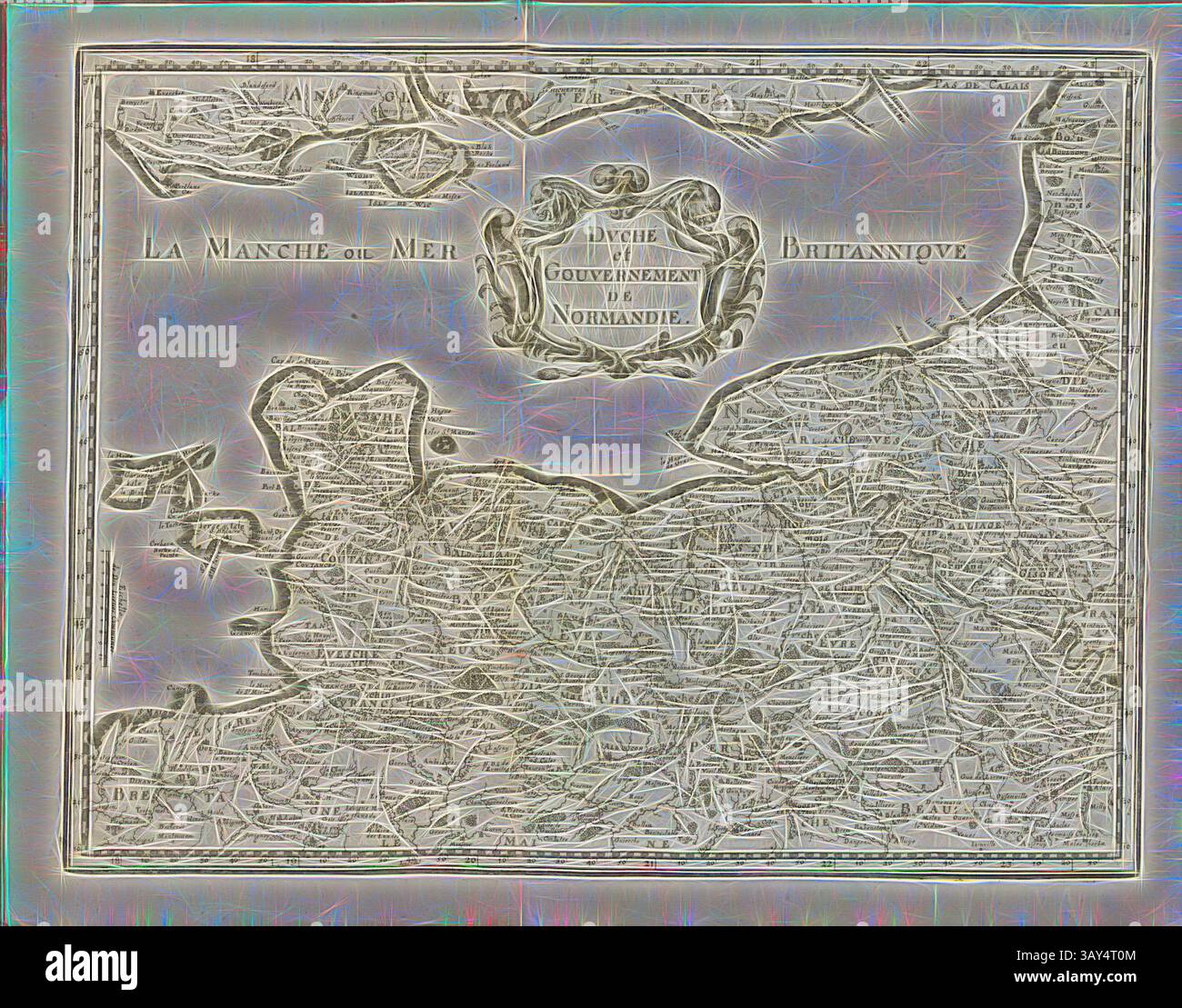 Normandy map hi-res stock photography and images - Alamy