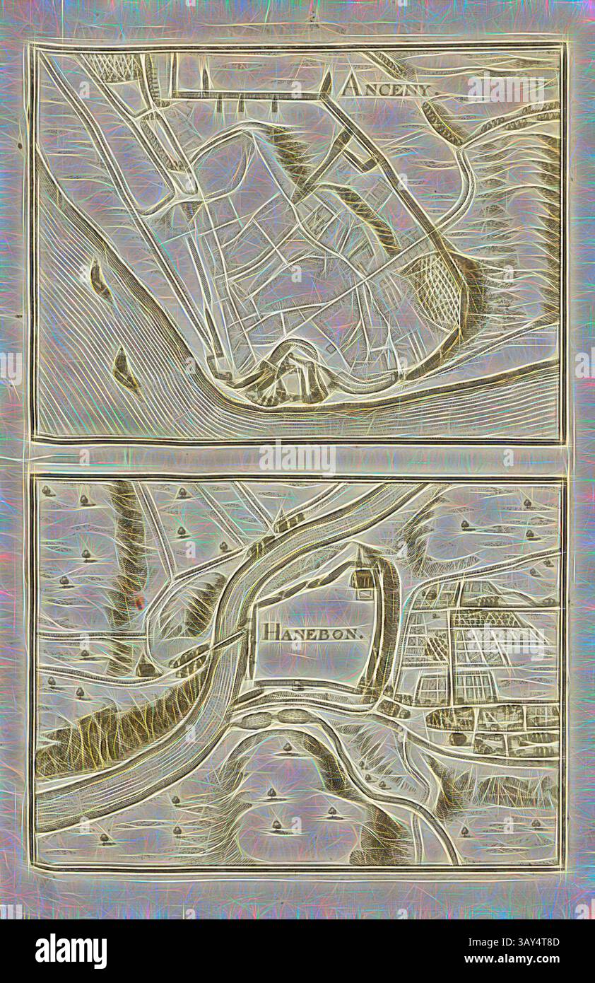 Two intricately detailed maps are presented, showcasing different ...