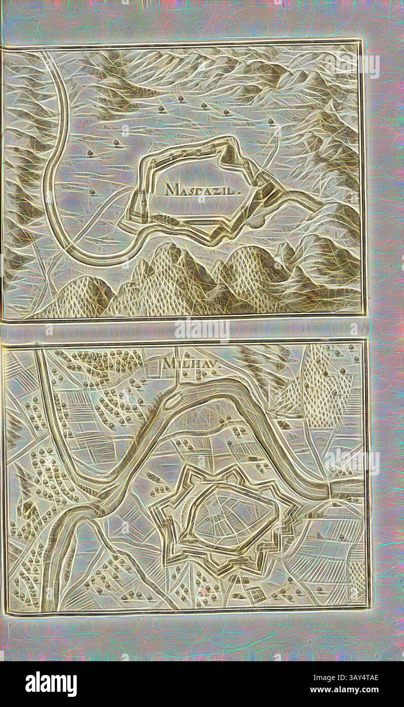 A detailed topographic map showcasing a mountainous region, with ...