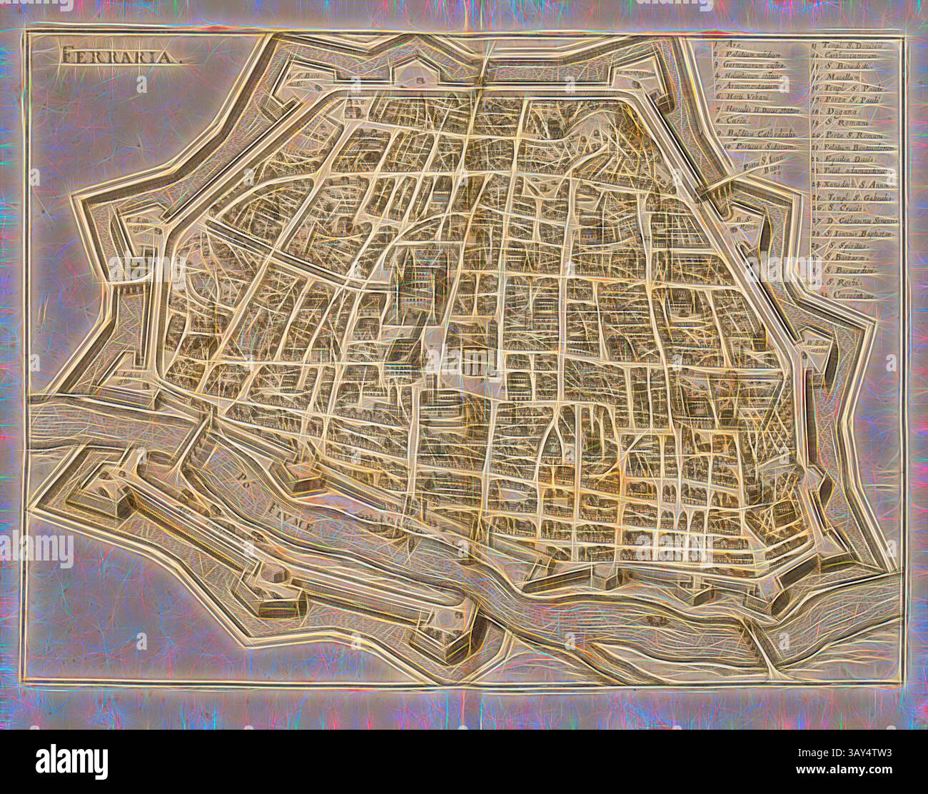A detailed map of a city, featuring an intricate layout of streets ...