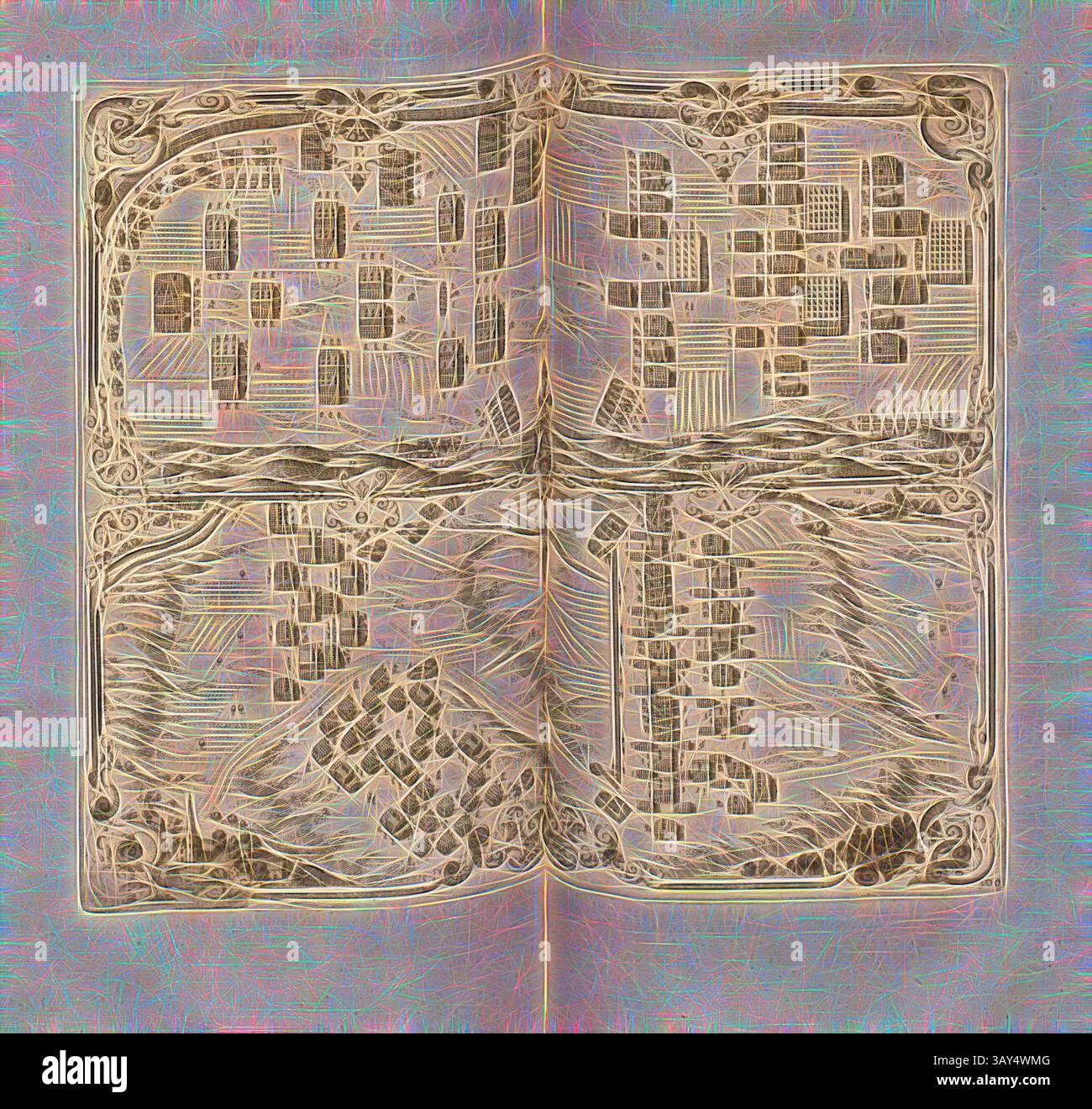 Symmetrical layout of towns hi-res stock photography and images - Alamy