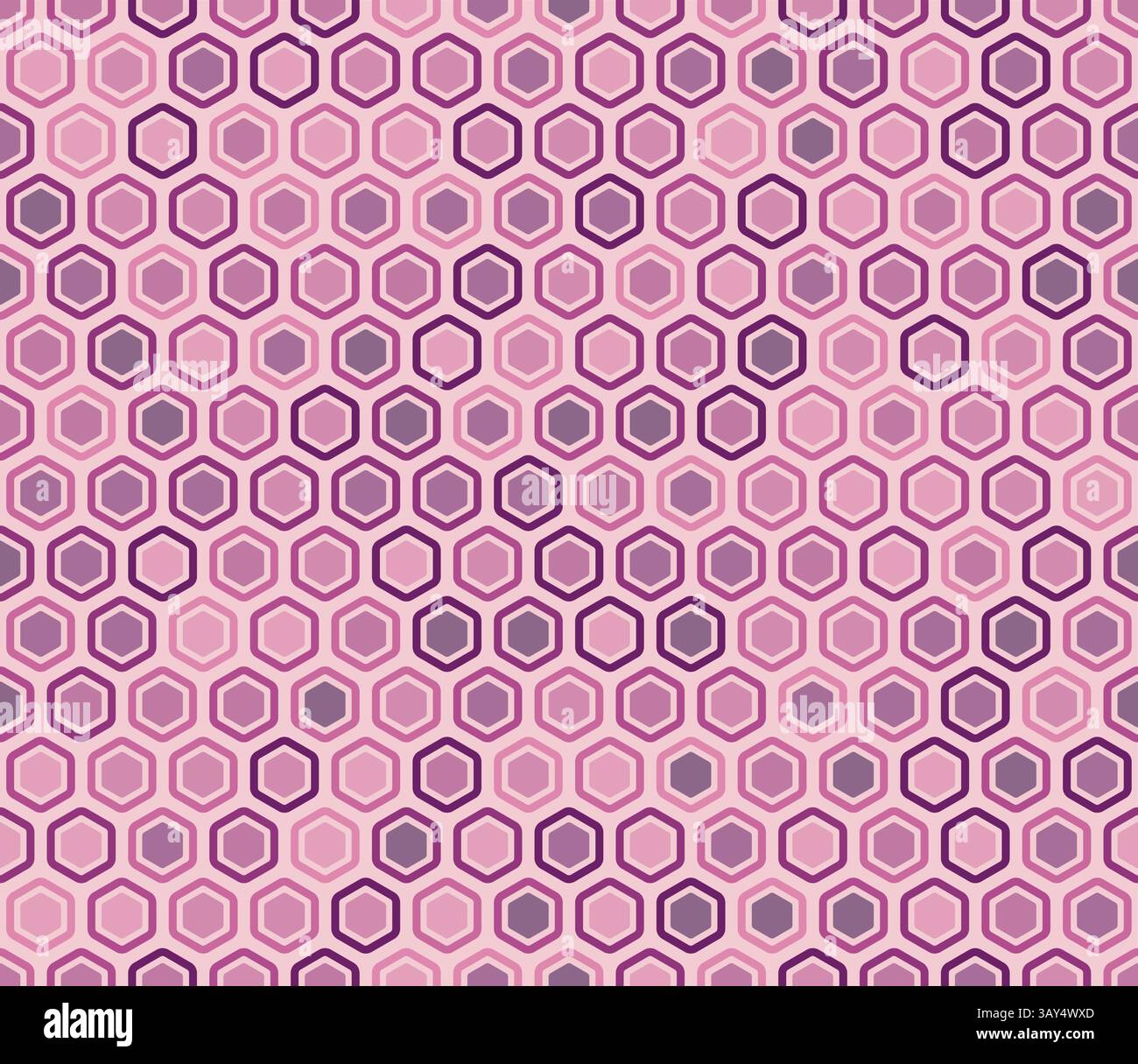 Honeycomb mosaic hexagons background. Bold rounded hexagon cells with padding and inner solid ...