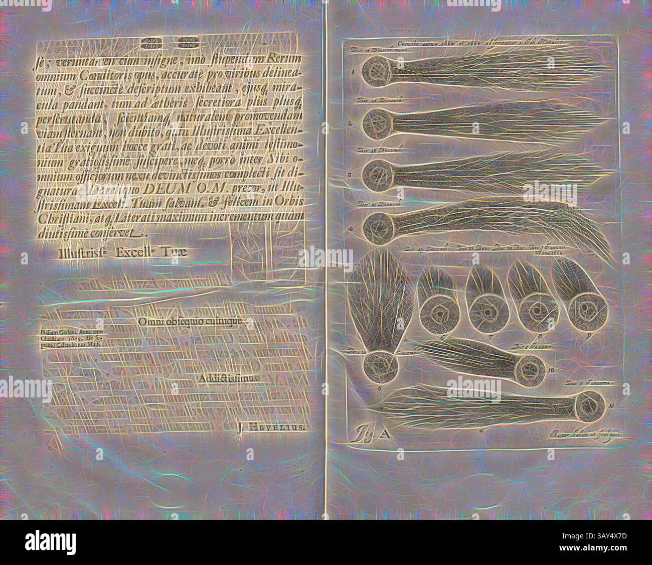 An intricate illustration featuring detailed scientific annotations ...