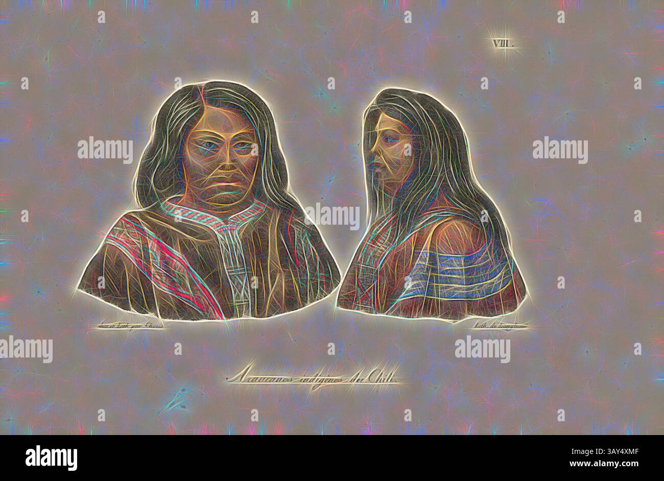 Two stylized portraits of hi-res stock photography and images - Alamy