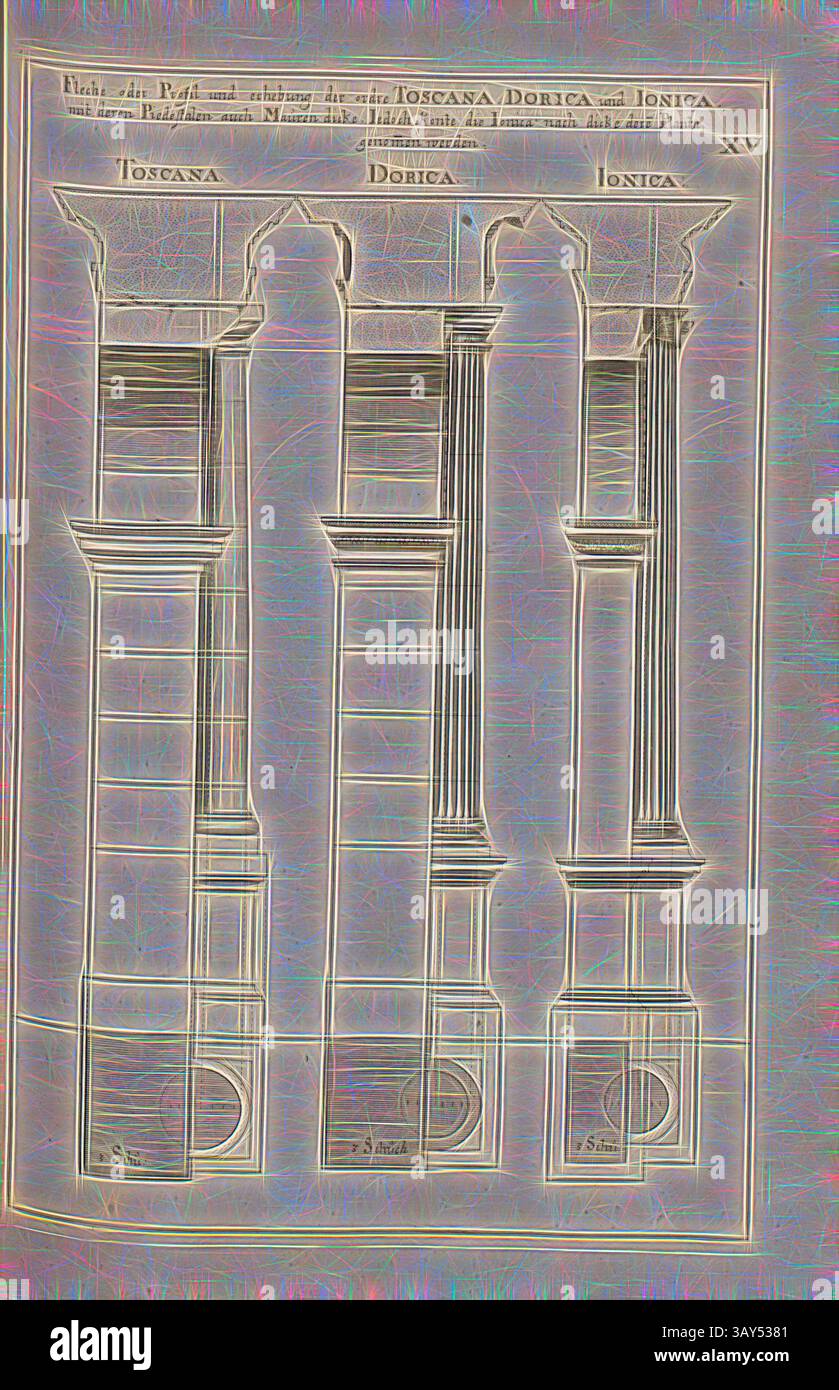 A detailed illustration showcasing the architectural styles of three ...