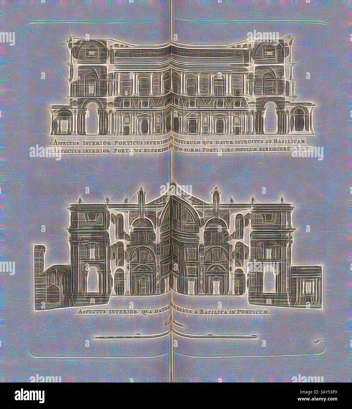 A detailed architectural drawing showcasing the interior and exterior ...