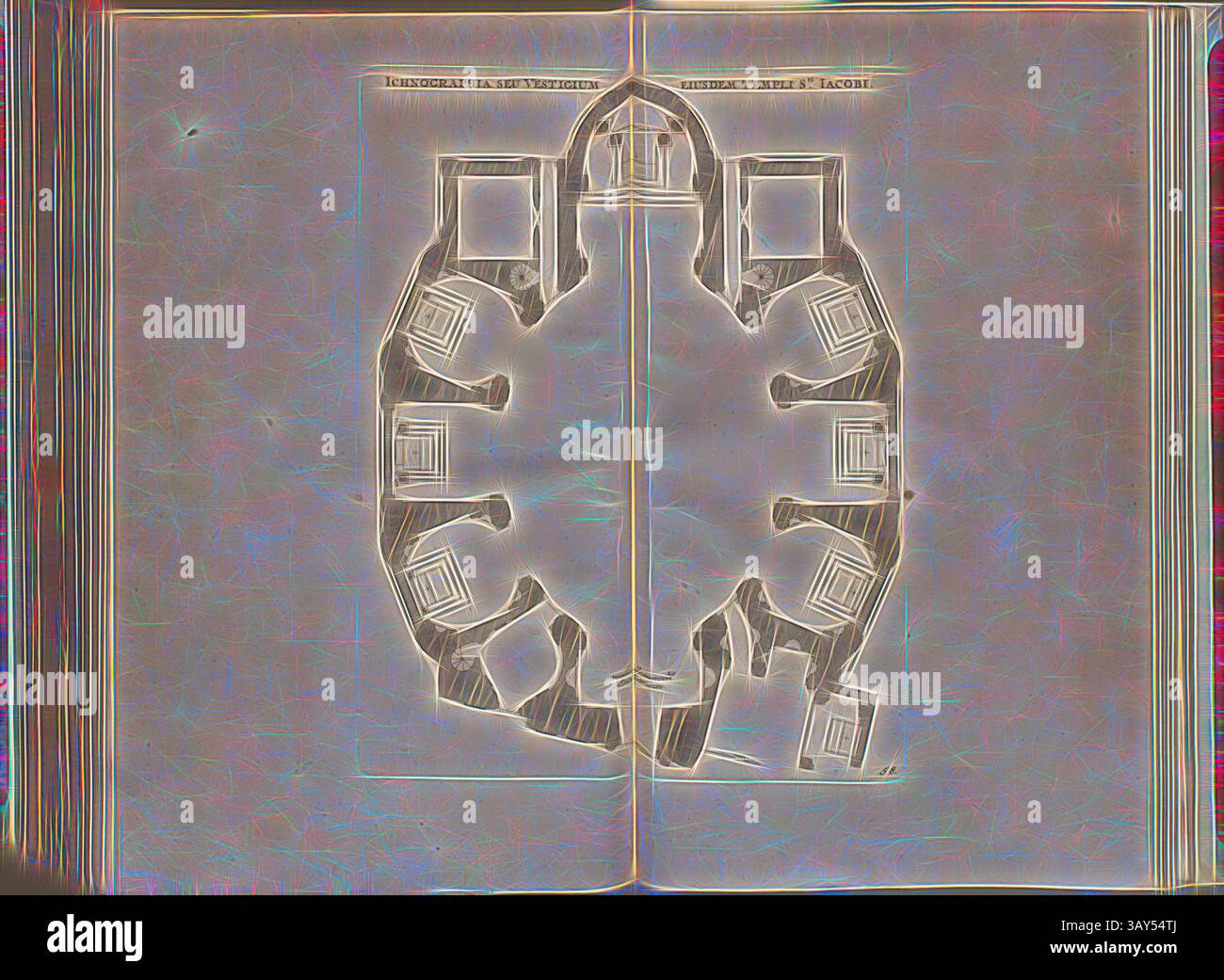 Intricate architectural blueprint showing hi-res stock photography and ...