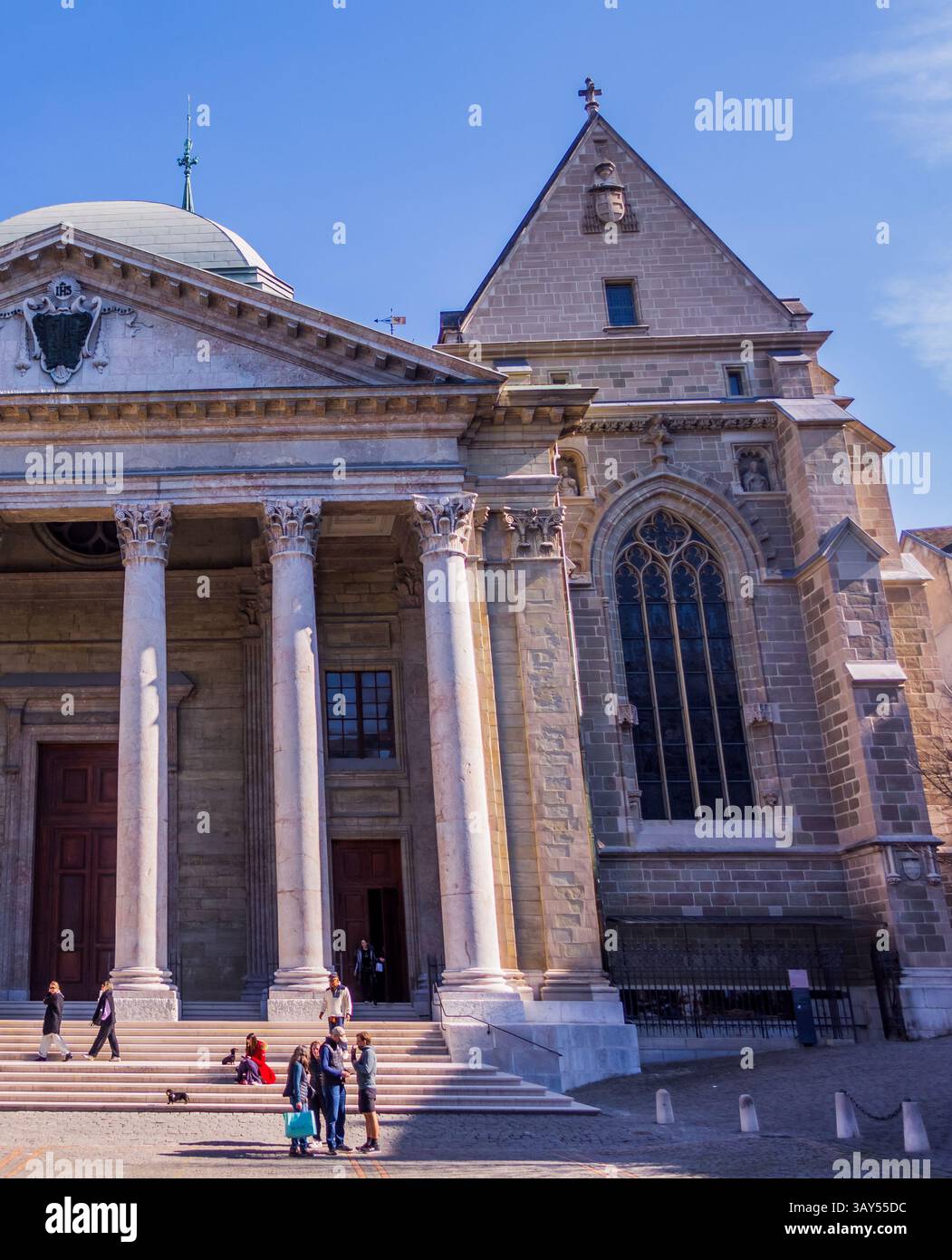 The Calvinist St. Peter's Church in Geneva, Switzerland Stock Photo - Alamy