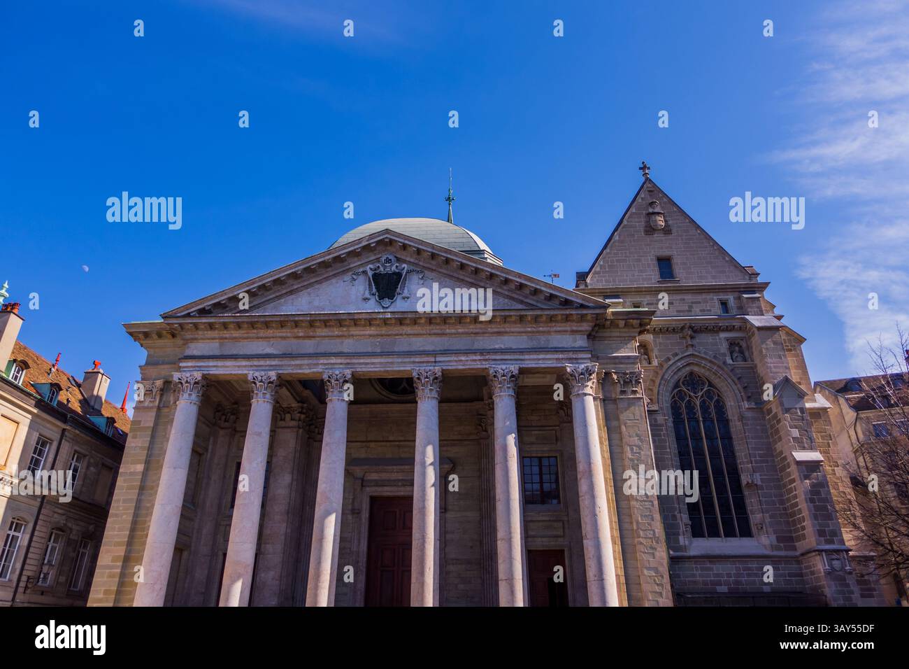 The Calvinist St. Peter's Church in Geneva, Switzerland Stock Photo - Alamy