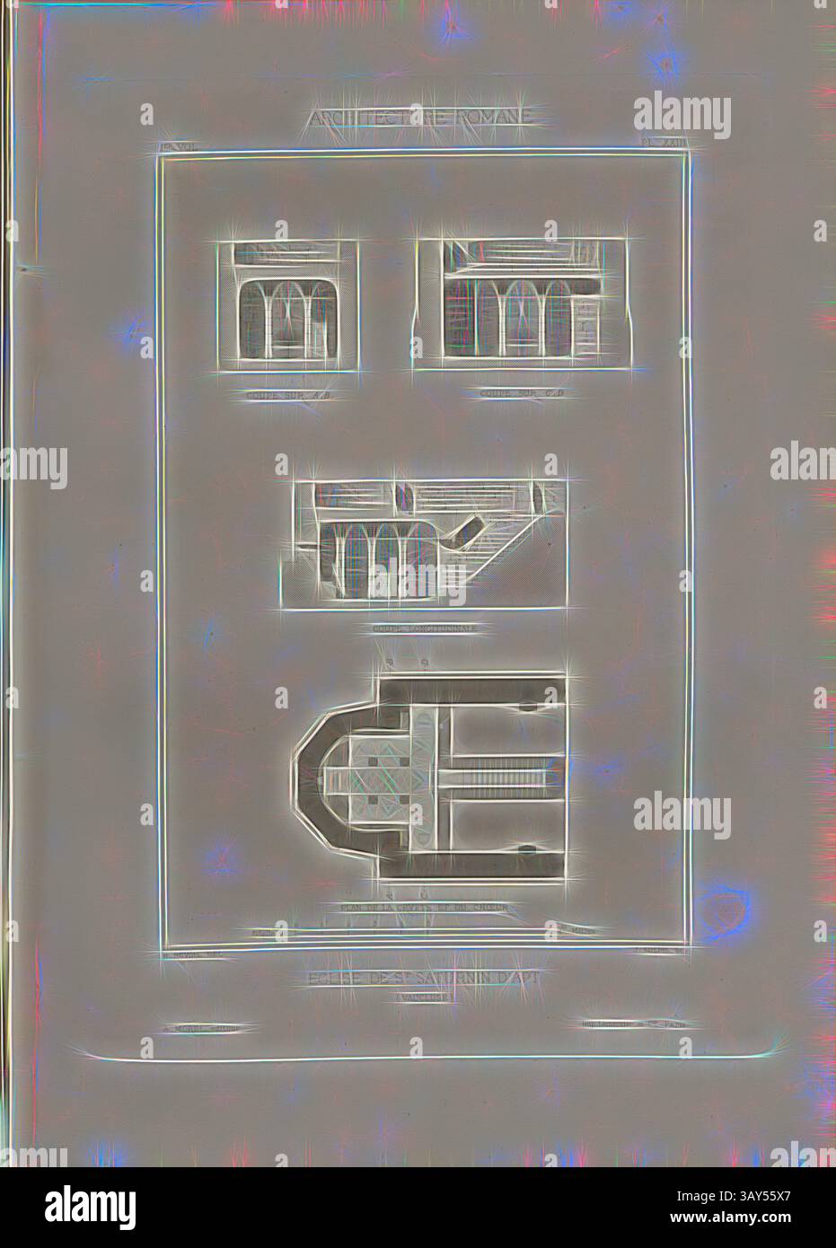 Architectural blueprints showcasing various design elements, including ...