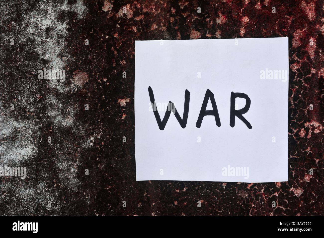 Paper note written war hi-res stock photography and images - Alamy