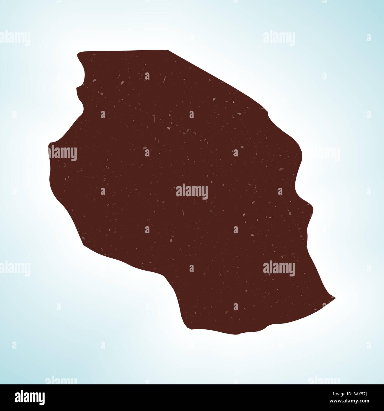 Tanzania shape on gradient background. Country map with scratch texture ...