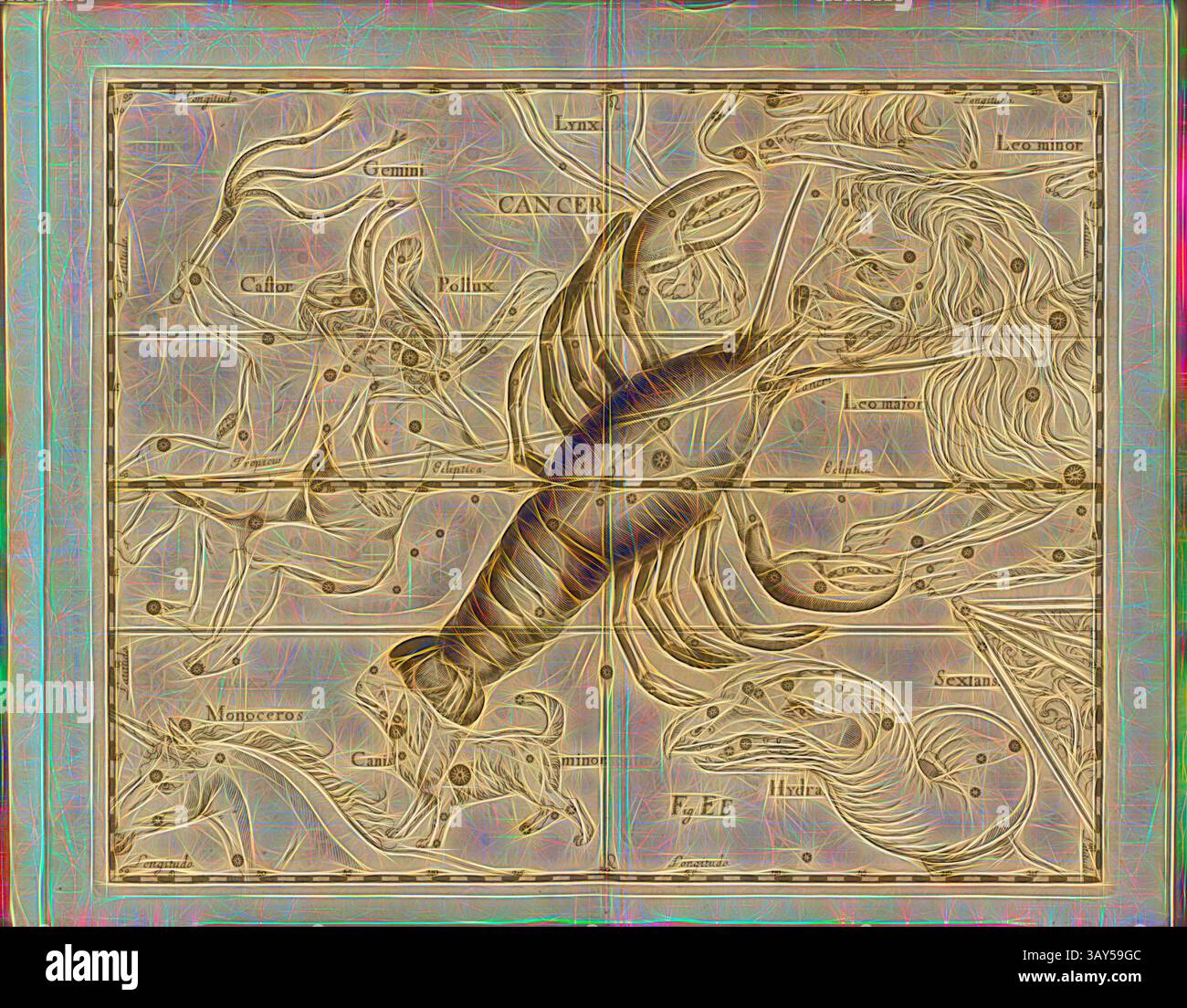 Leo constellation map hi-res stock photography and images - Alamy