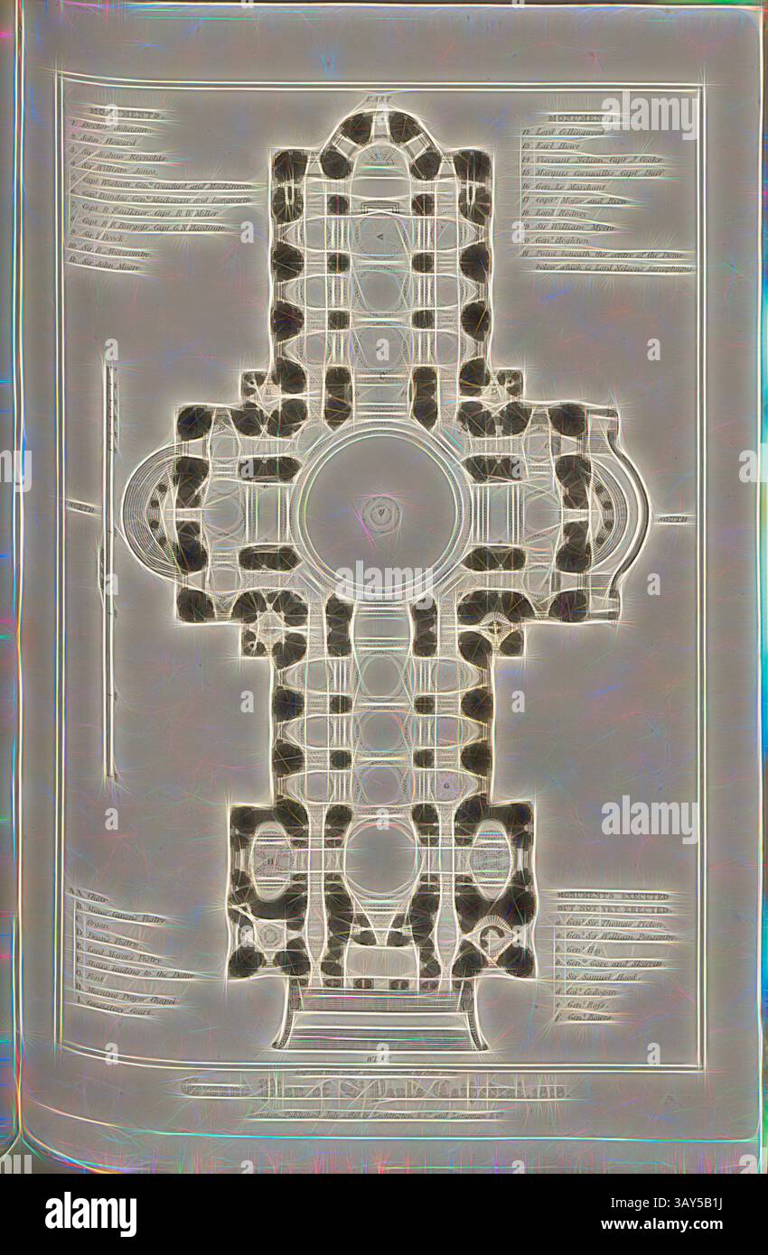 A detailed architectural design featuring a symmetrical cross layout ...