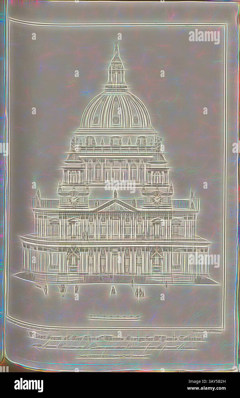 An intricate architectural illustration of a grand dome structure ...