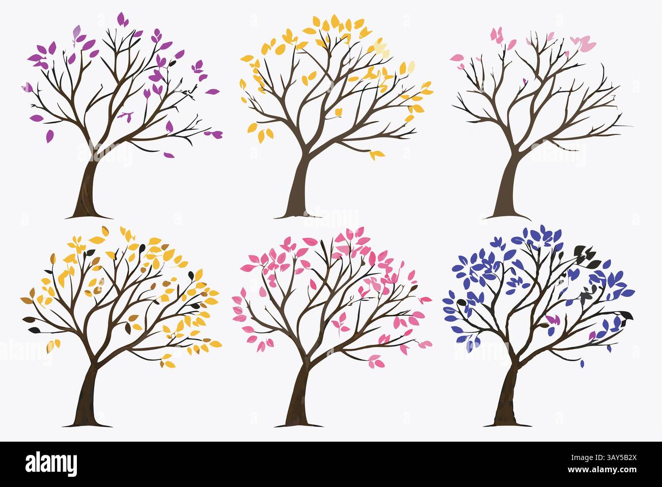 Tree illustrations hi-res stock photography and images - Alamy
