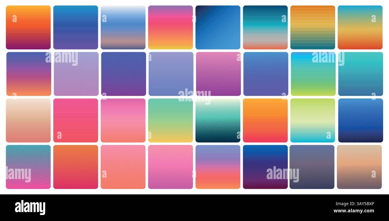 Gradient Color Palette Set for Modern Design Stock Vector Image & Art ...