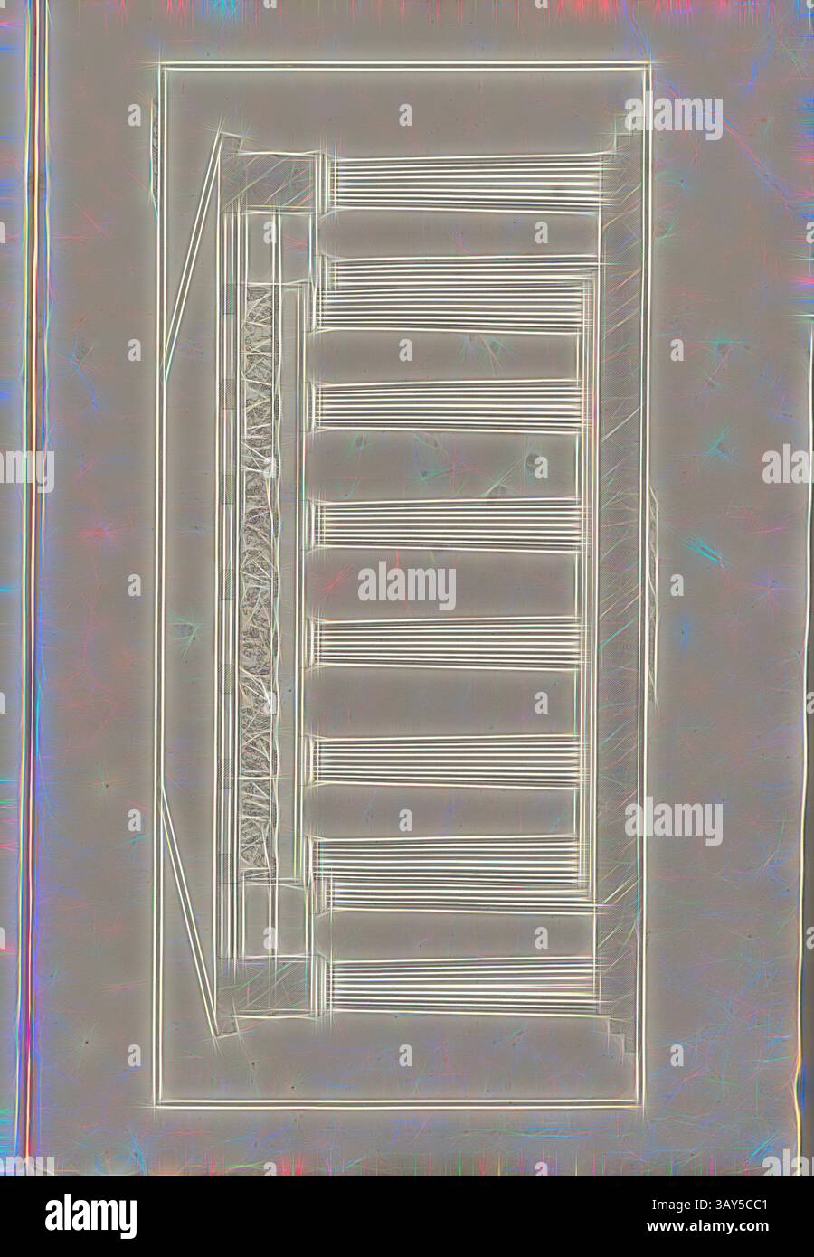 A detailed illustration of a closed shutter, showcasing parallel slats ...