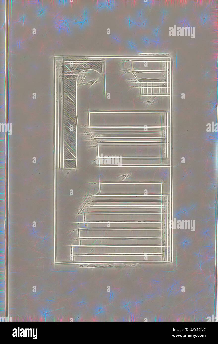 A stylized depiction of a geometric pattern featuring a series of lines ...