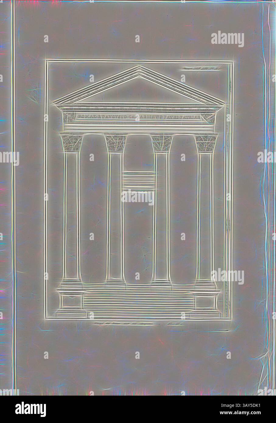 A classical architectural structure featuring tall columns and a ...