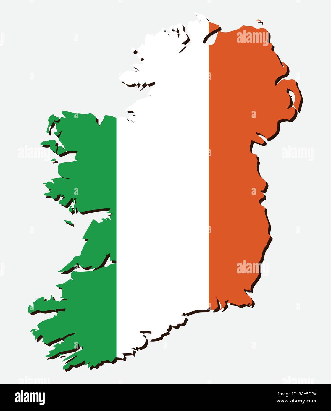 Map of Ireland with Flag.Vector Illustration Stock Vector Image & Art ...