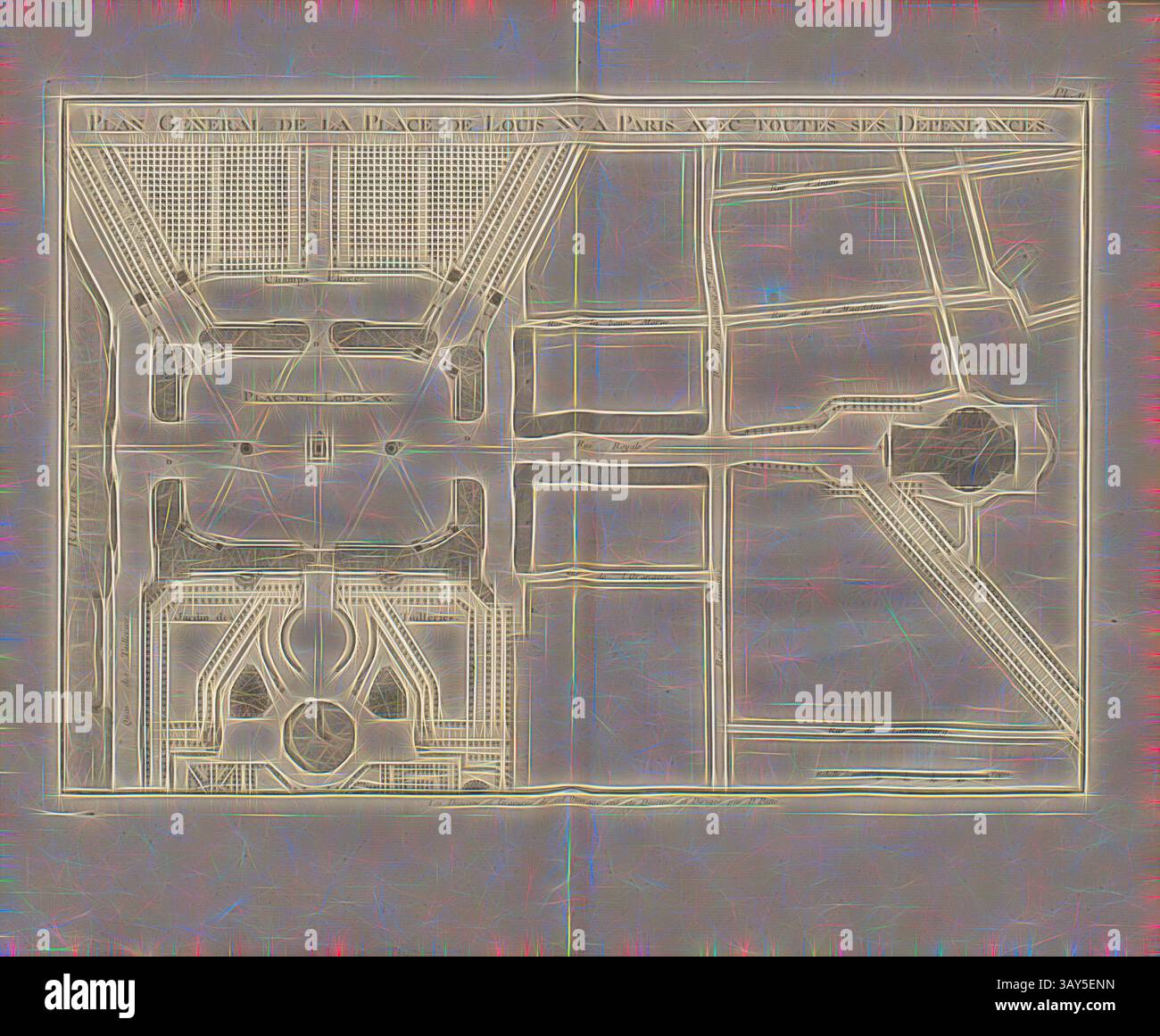 A detailed architectural plan showcasing the layout of a grand area in ...