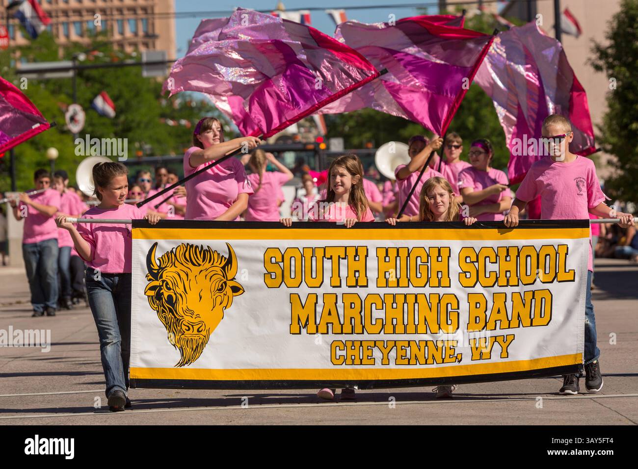 July 23, 2015 - Cheyenne, WY, United States of America - A marching ...