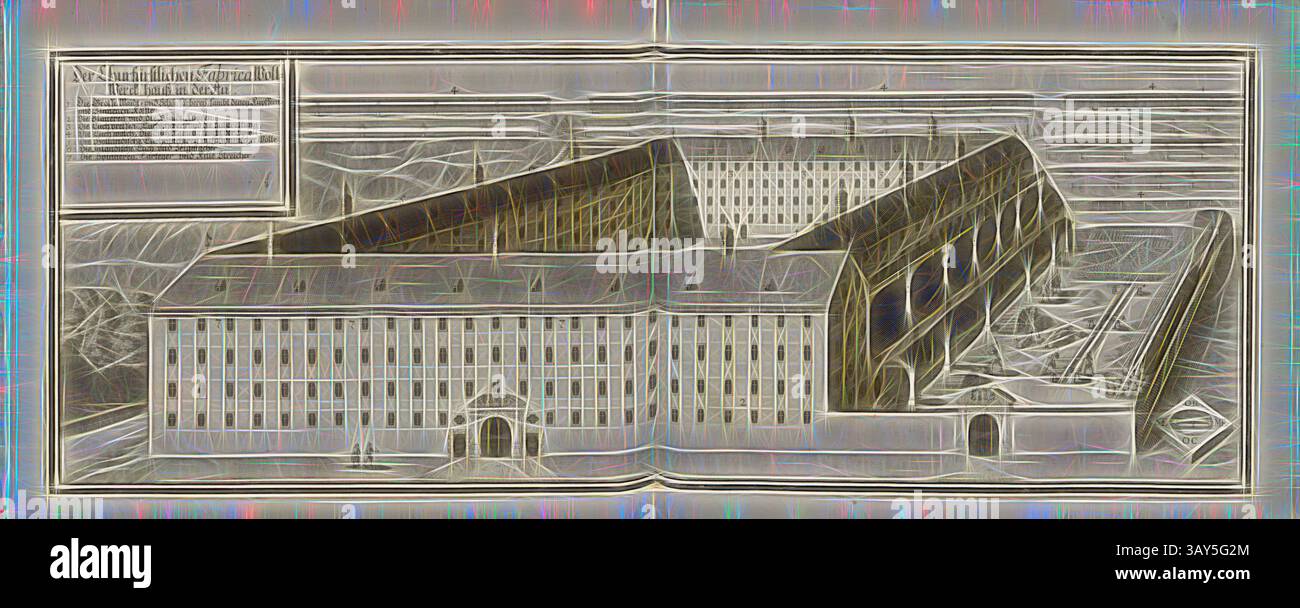 A detailed architectural representation of a large institutional ...